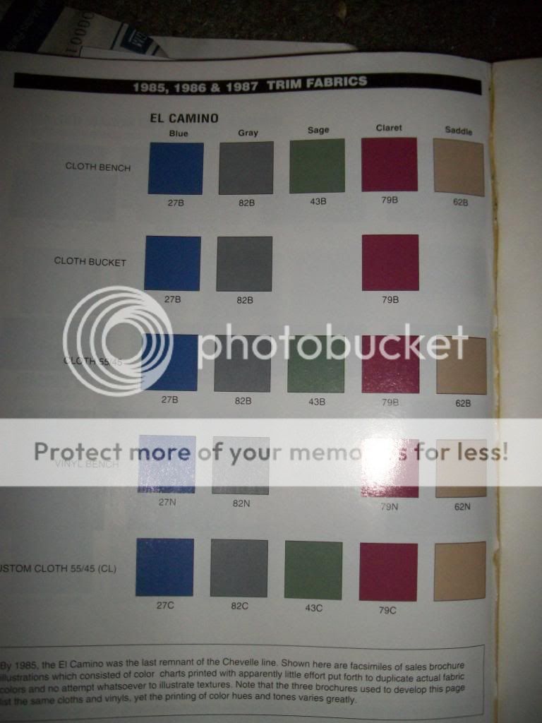 oxblood interior pictures | El Camino Central Forum